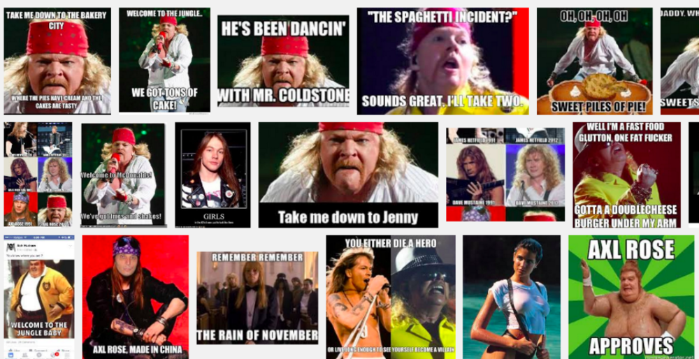 Axl Rose: guerra all’internet per cancellare tutte i meme che lo ...
